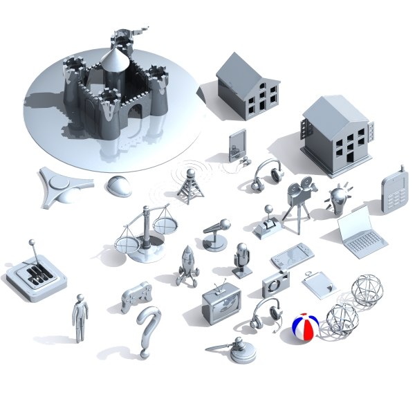 clipart art 3d model