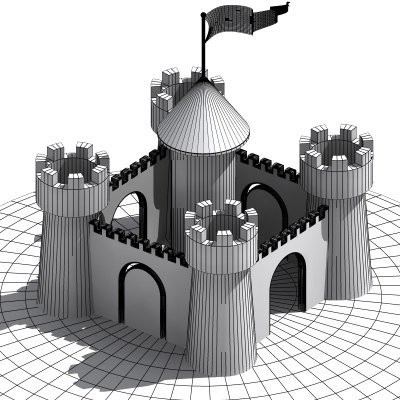 clipart art 3d model