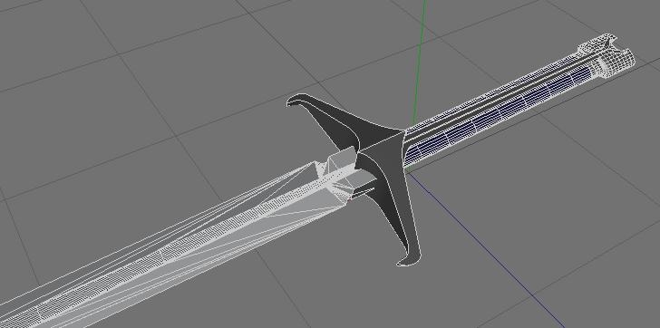 3d long sword model