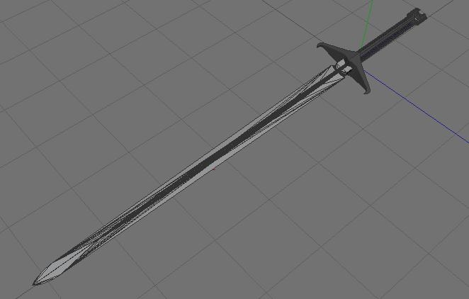 3d long sword model