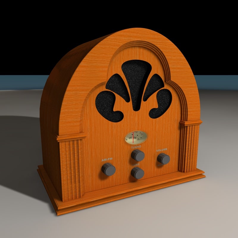 old radio 3d model
