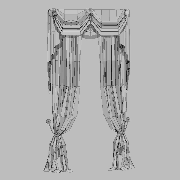 qualitative curtain 3d model