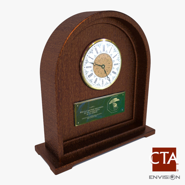 3d office desk clock model