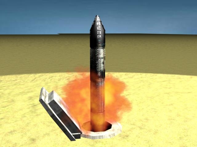 free russian icbm ss-18 satan 3d model