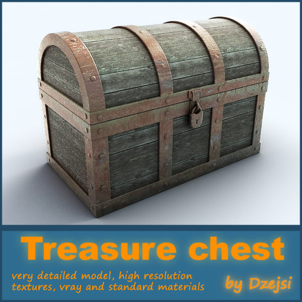 3d treasure chest model