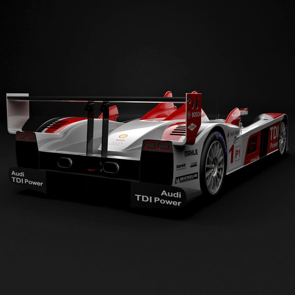 3dsmax realistic audi r10 race car