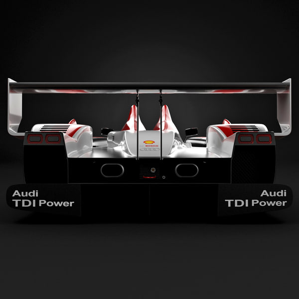 3dsmax realistic audi r10 race car