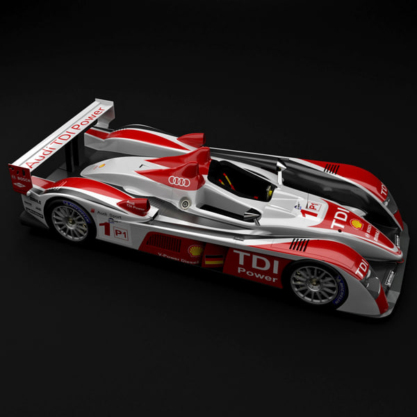 3dsmax realistic audi r10 race car