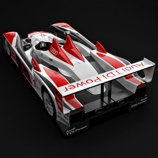 3dsmax realistic audi r10 race car