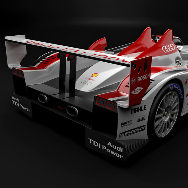 3dsmax realistic audi r10 race car