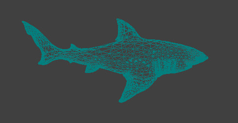 brown shark animation obj