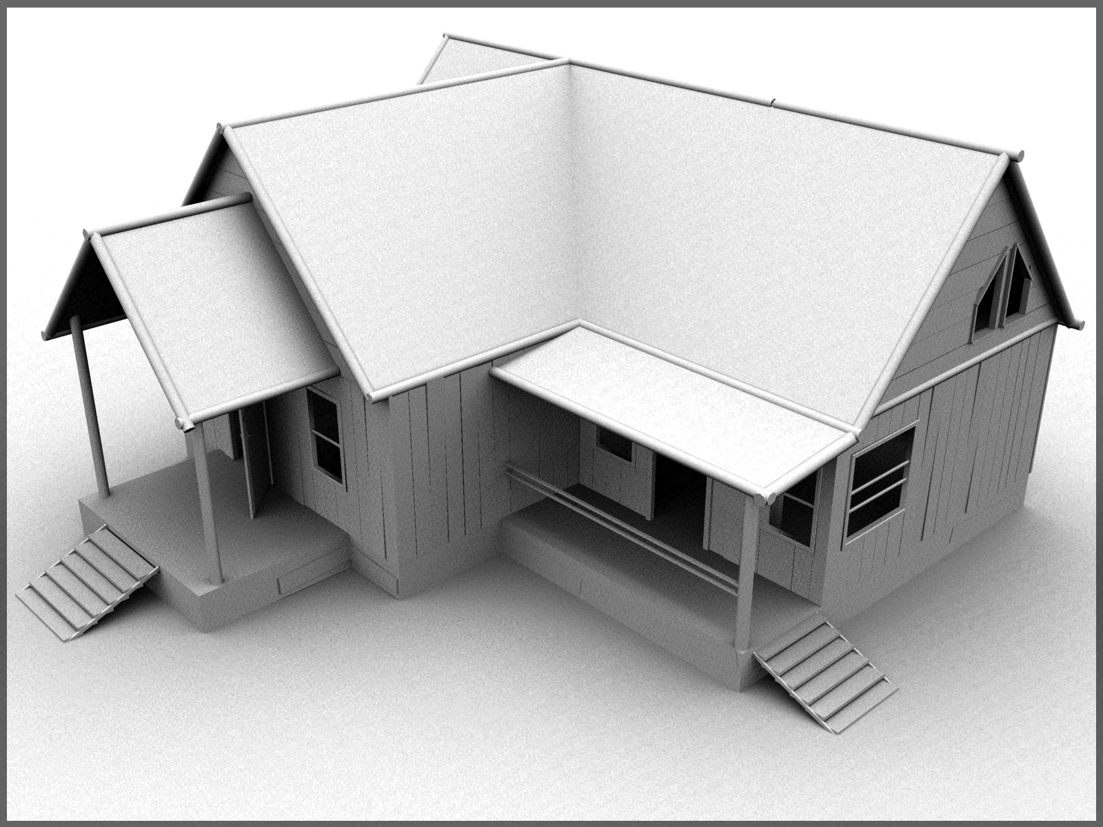 cottage interiors 3d model