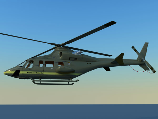 3ds max bell homeland security helicopter