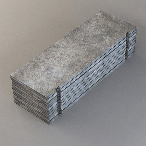 concrete plate slab 3d model