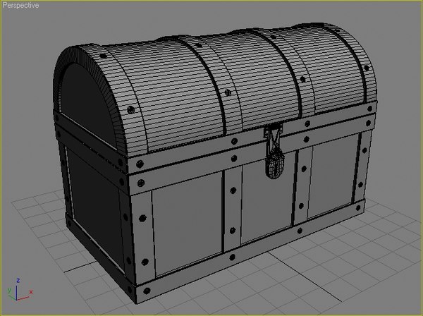 3d treasure chest model