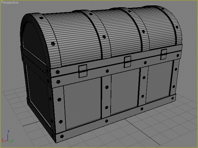 3d treasure chest model