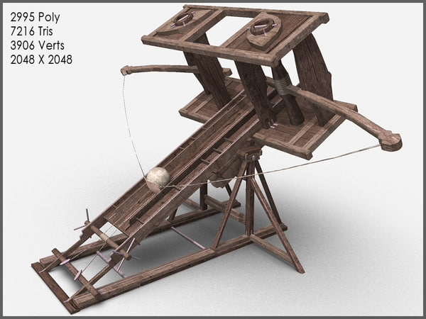 roman artillery carroballista w 3d model