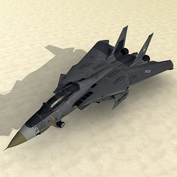 f-14 tomcat low-poly 3d model