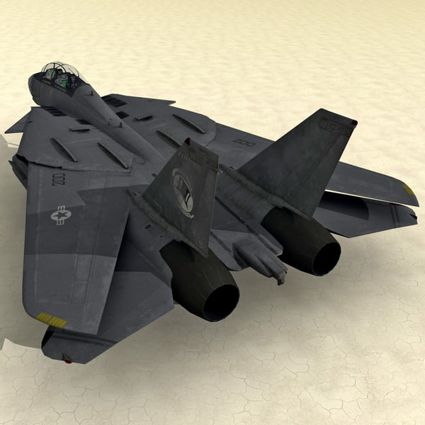 f-14 tomcat low-poly 3d model