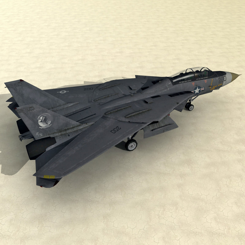 f-14 tomcat low-poly 3d model