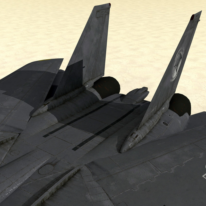 f-14 tomcat low-poly 3d model