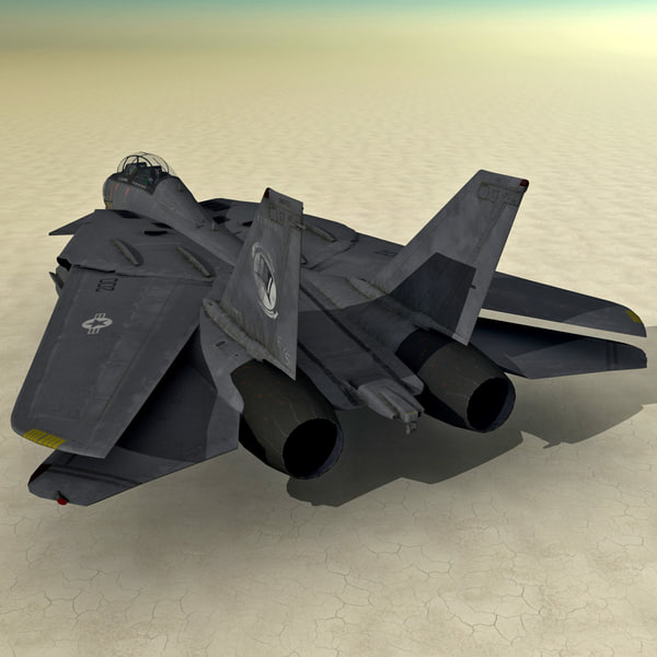 f-14 tomcat low-poly 3d model