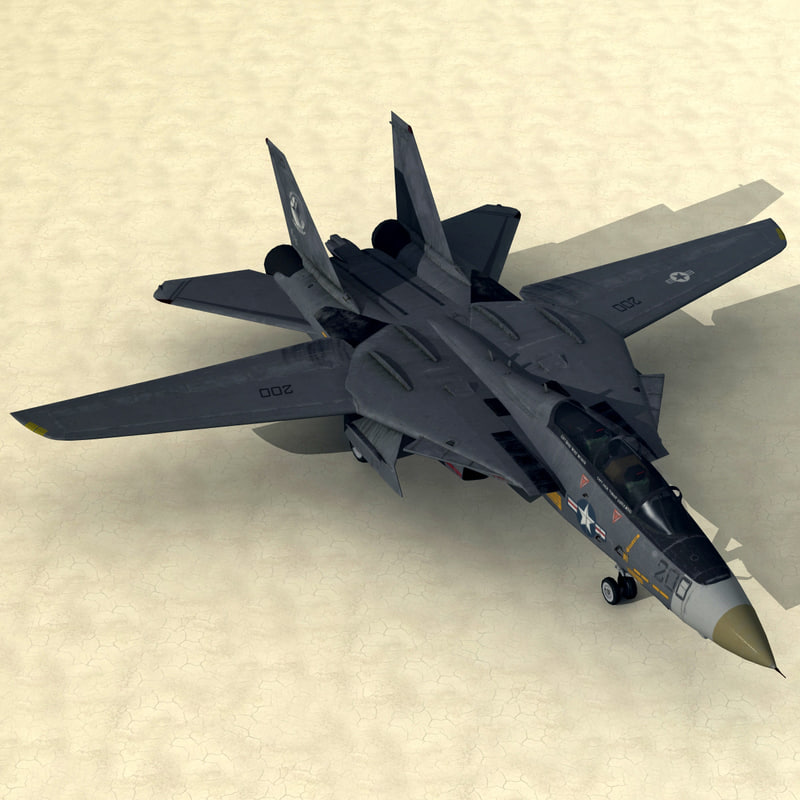 f-14 tomcat low-poly 3d model