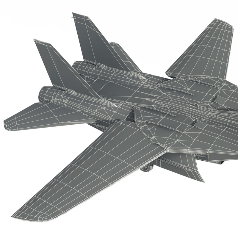 f-14 tomcat low-poly 3d model