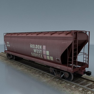 3d model cargo wagon