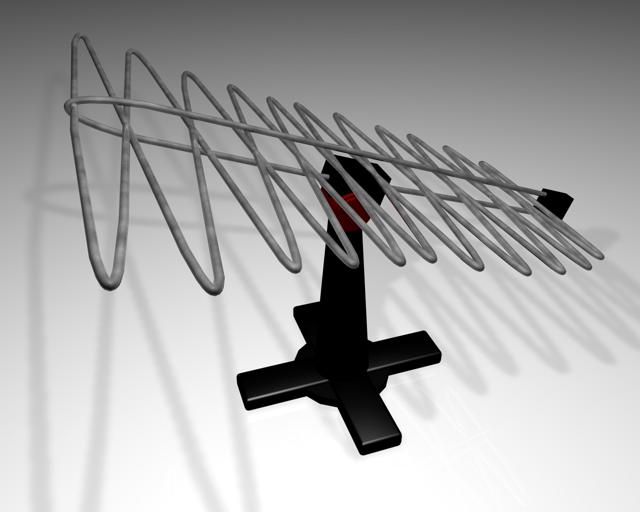 3d vintage tv aerial