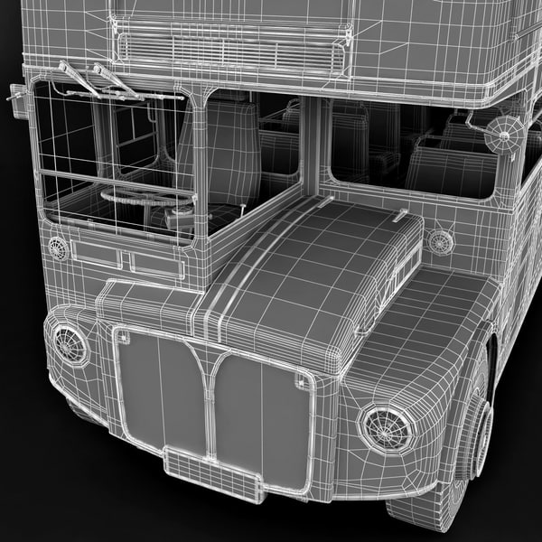 london bus 3d max