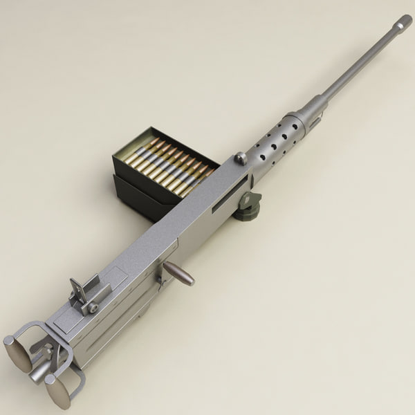 machine gun browning m2hb obj