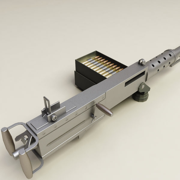 machine gun browning m2hb obj