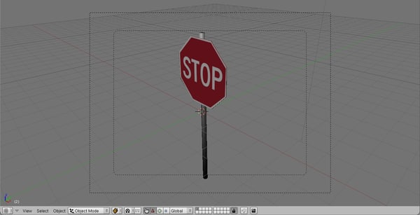 stop sign 3d model