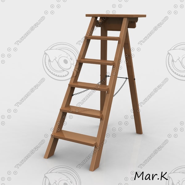 library steps 3d model