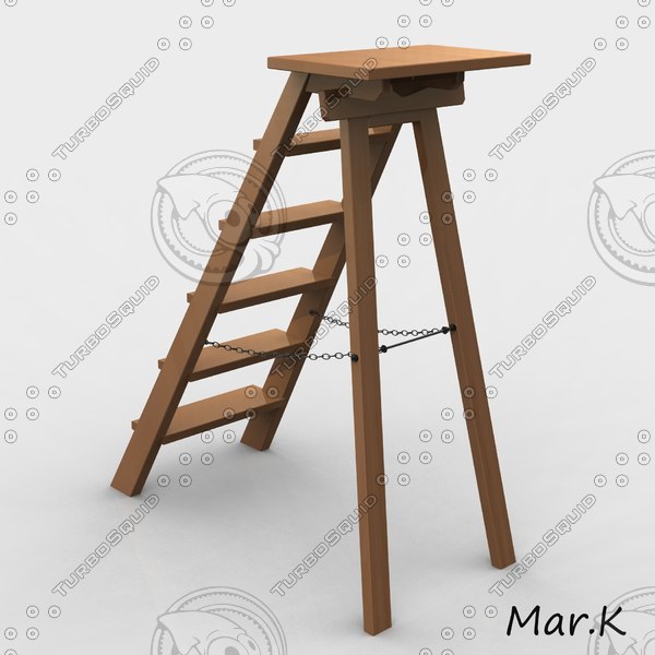 library steps 3d model