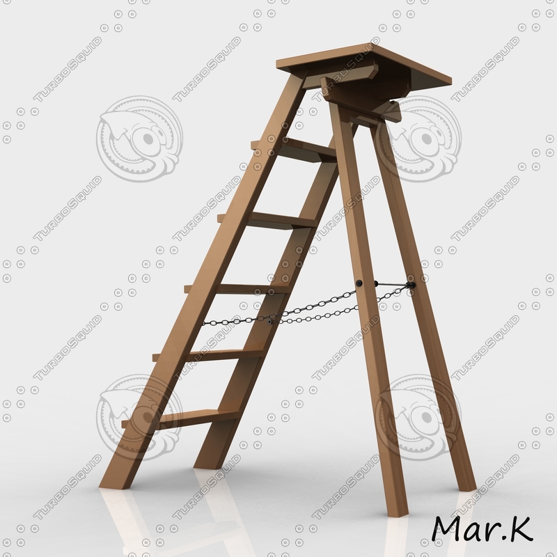 library steps 3d model