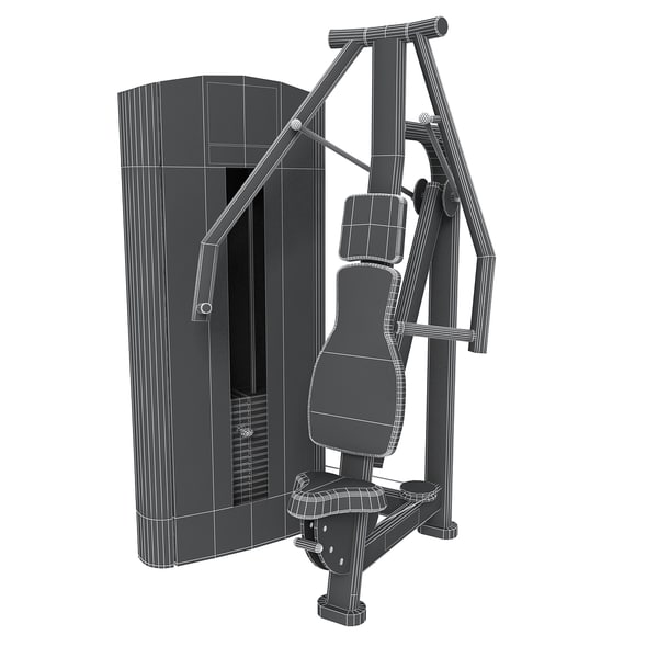 gym equipment chest press 3d model