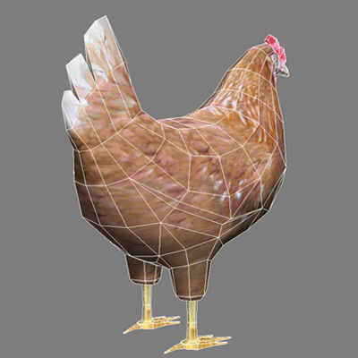 3d chicken