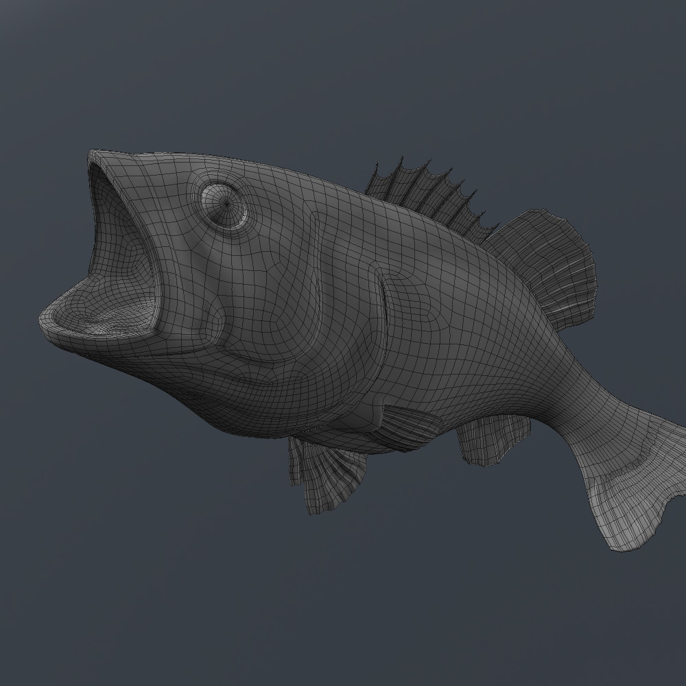 largemouth bass fish 3d model