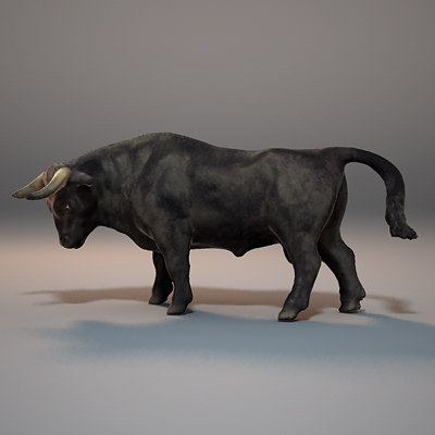3d obj bull