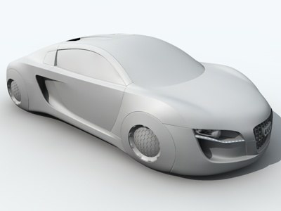 audi rsq robot 3d c4d