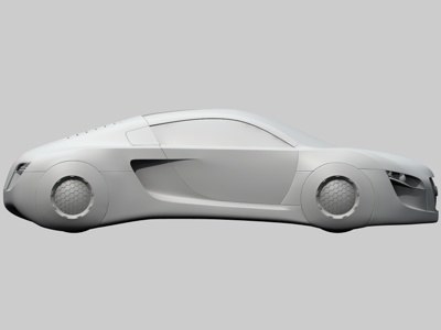 audi rsq robot 3d c4d