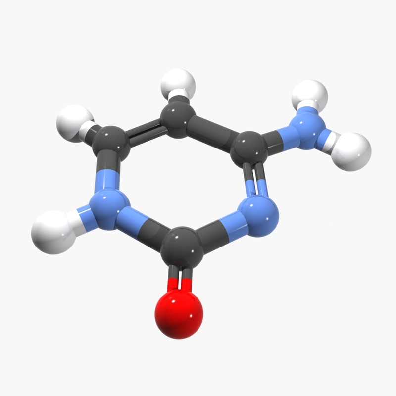 3d model cytosine nucleobase dna