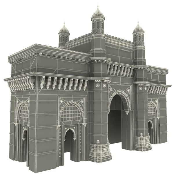 mumbai gateway india 3d model