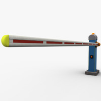 automatic chain road barrier 3d model