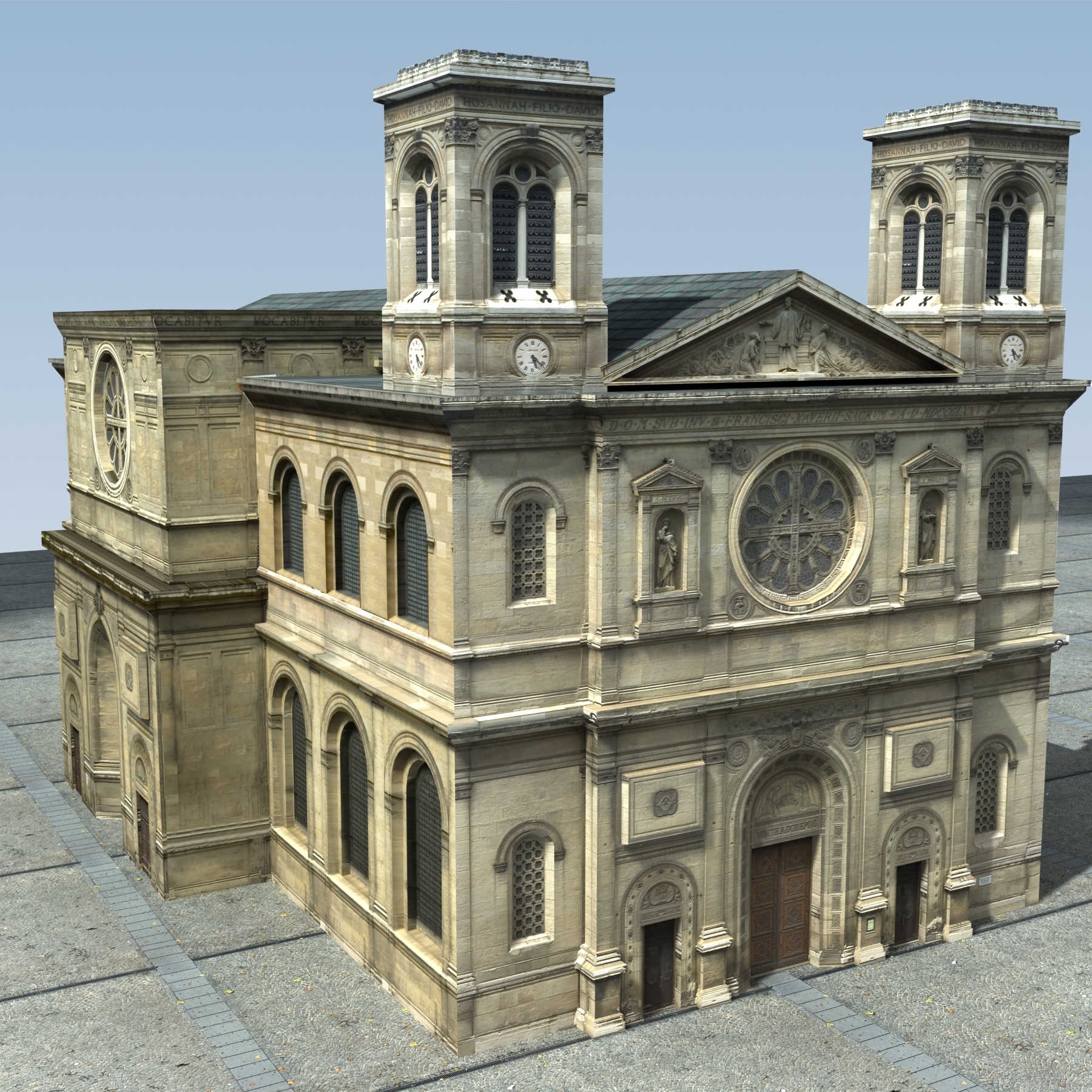 3dsmax church polys resolution
