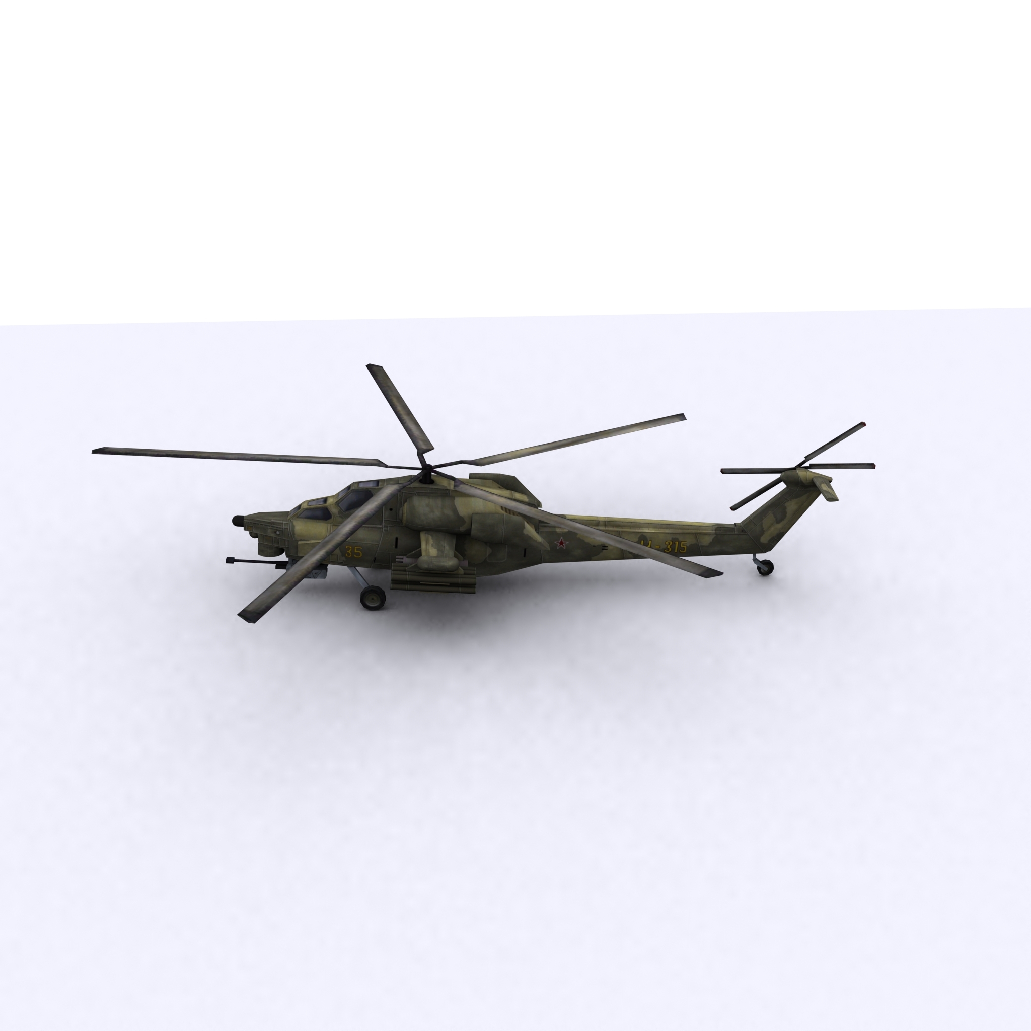 mi-28 havoc helicopter mi-28a 3d model