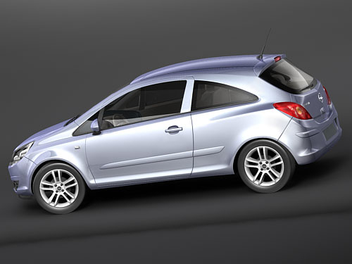 3d model opel corsa city car