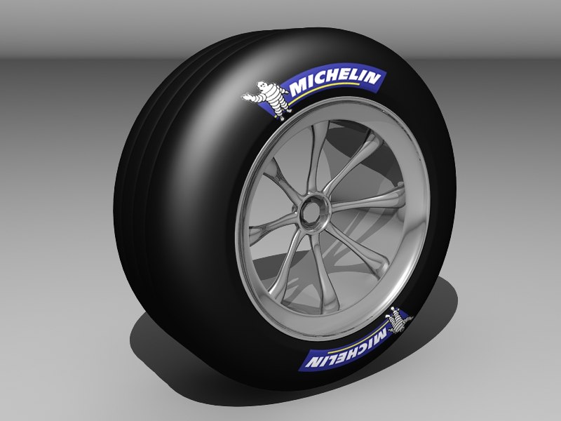 3d f1 race car tyre